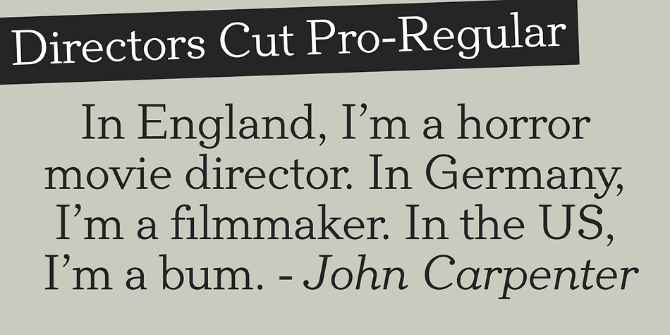 Directors Cut Pro Font