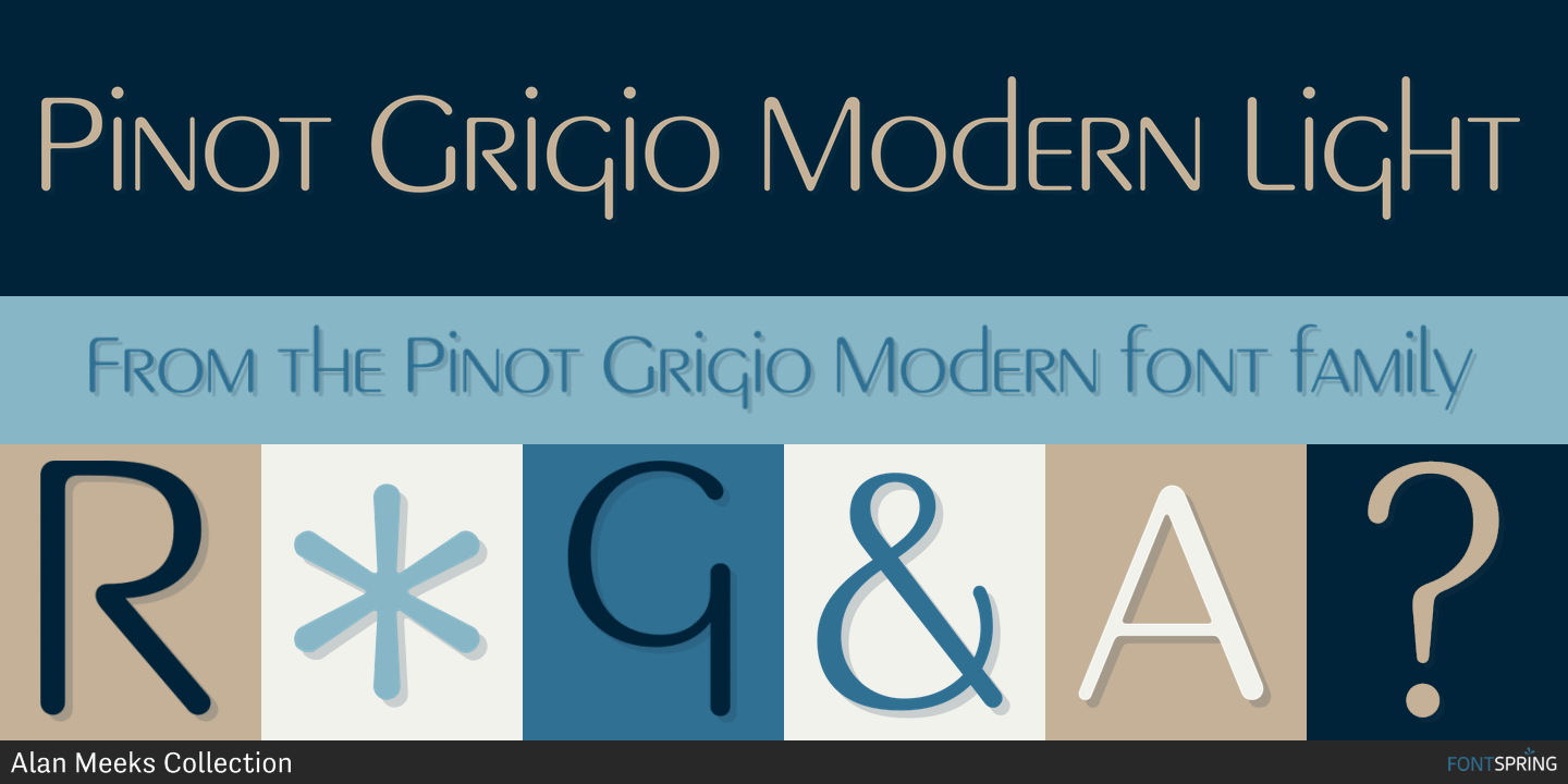 Fonts similar to Pinot Grigio Modern