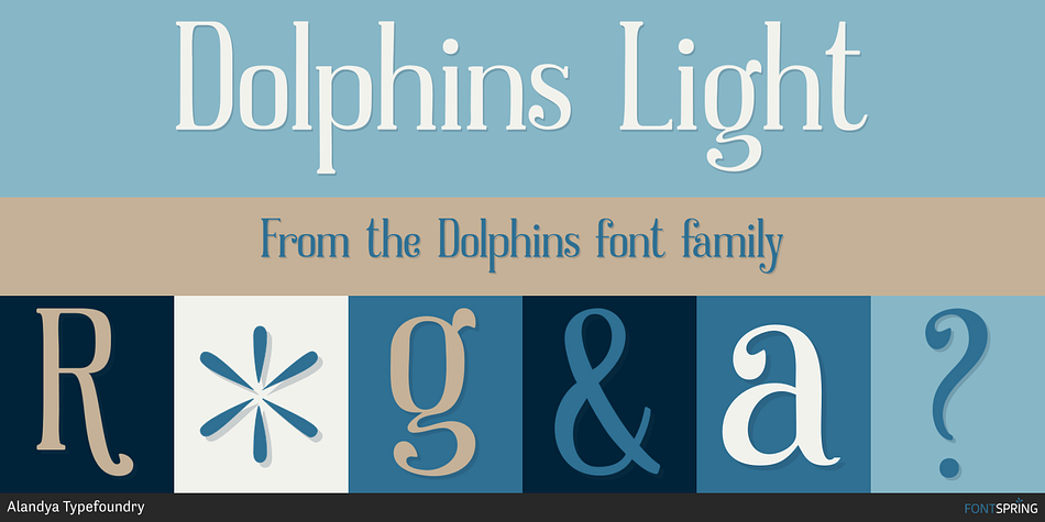 Dolphins Light Font