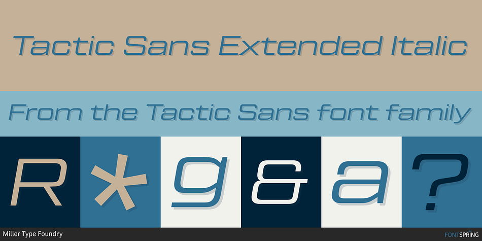 Tactic Sans Extended Width Font
