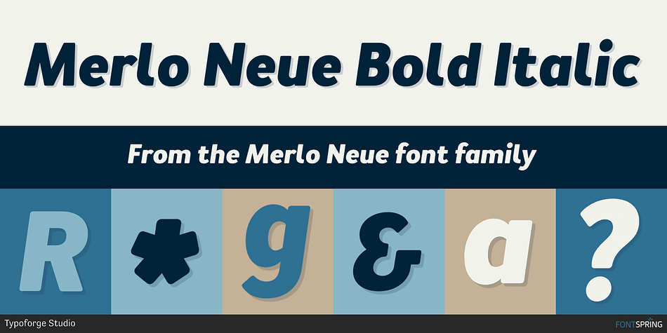 Merlo Neue Bold Italic Font