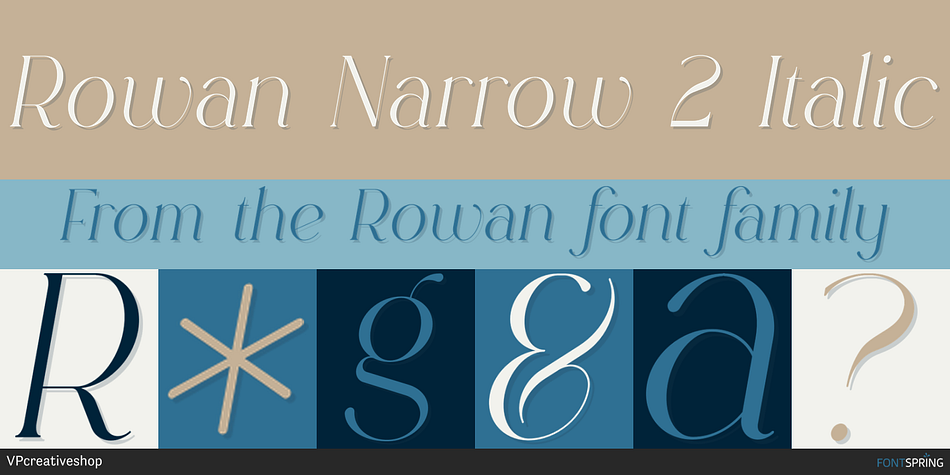 Rowan Narrow 2 Italic Font