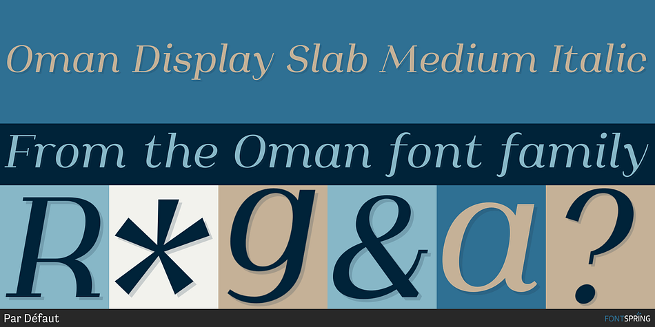 Oman Display Slab Medium Italic Font