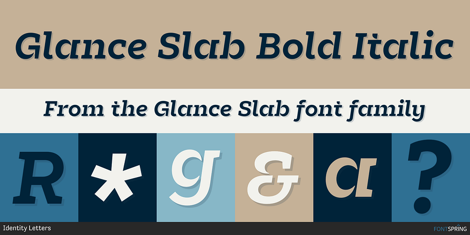 Glance Slab Bold Italic Font
