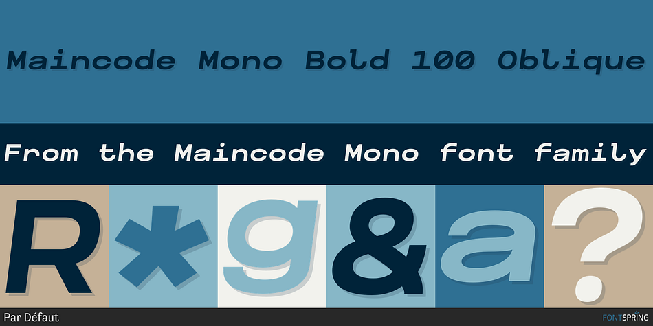 Maincode Mono Bold 100 Oblique Font