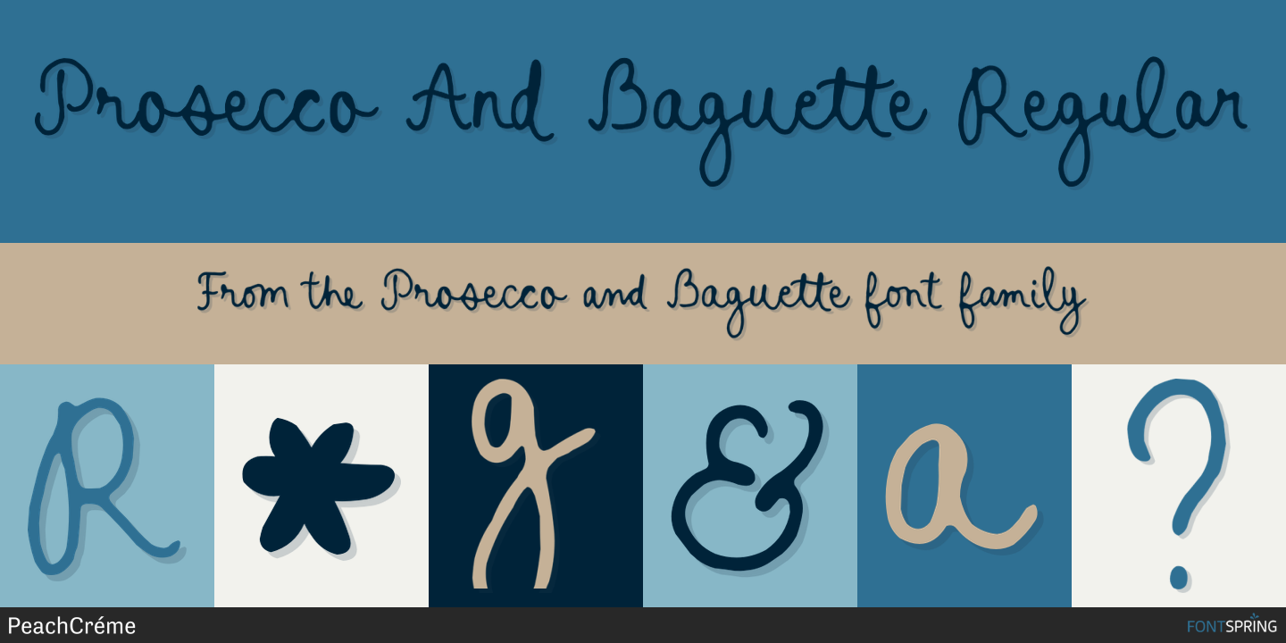 Fonts similar to Prosecco and Baguette