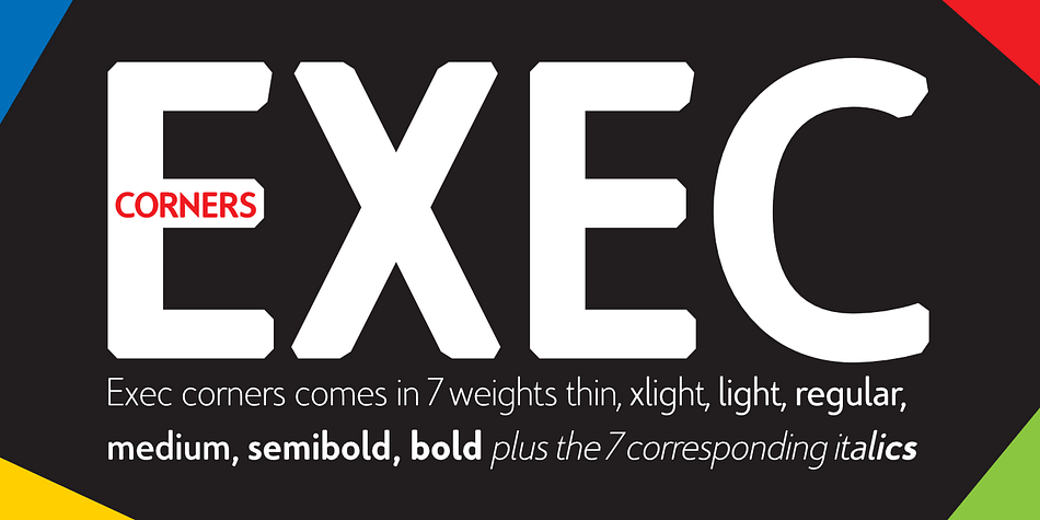 Exec Corners Font