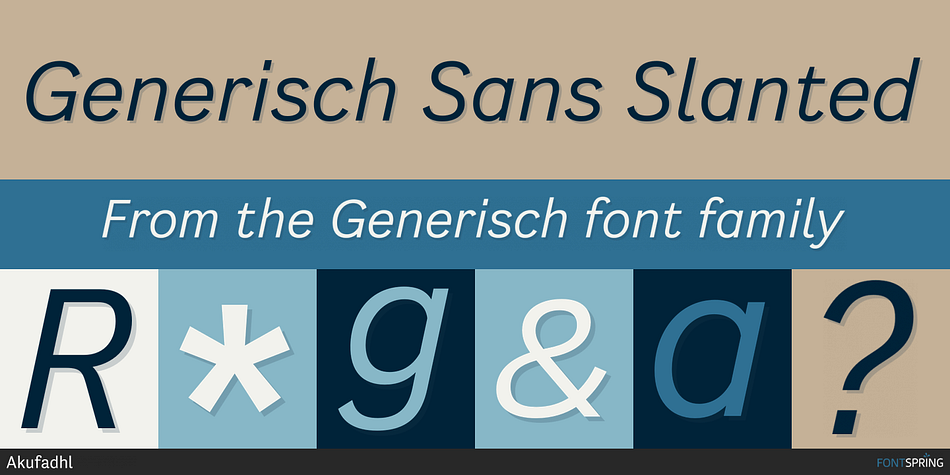 Generisch Sans Slanted Font