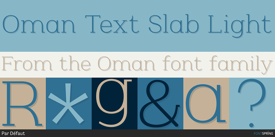 Oman Text Slab Light Font