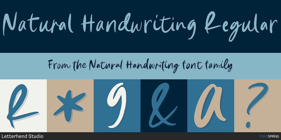Natural Handwriting Regular Font