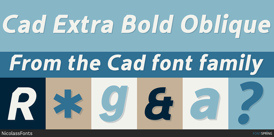 Cad Extra Bold Oblique Font