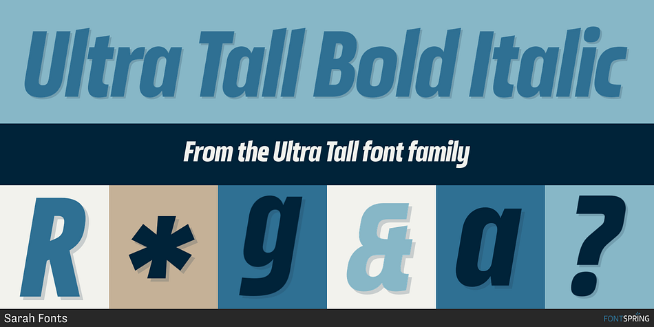 Ultra Tall Bold Italic Font
