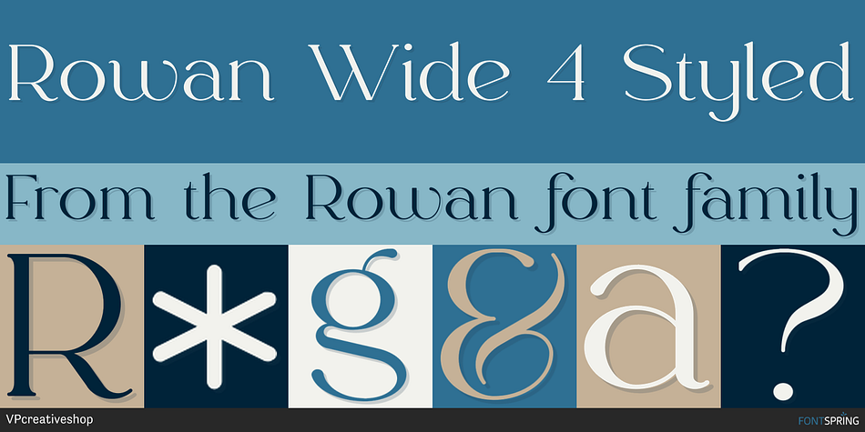 Rowan Wide 4 Styled Font