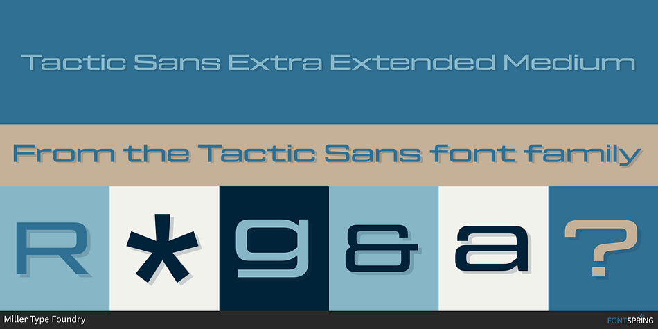 Tactic Sans Extra Extended Width Font