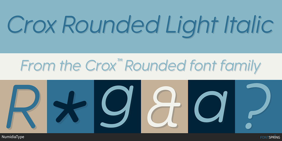 Crox Rounded Light Italic Font