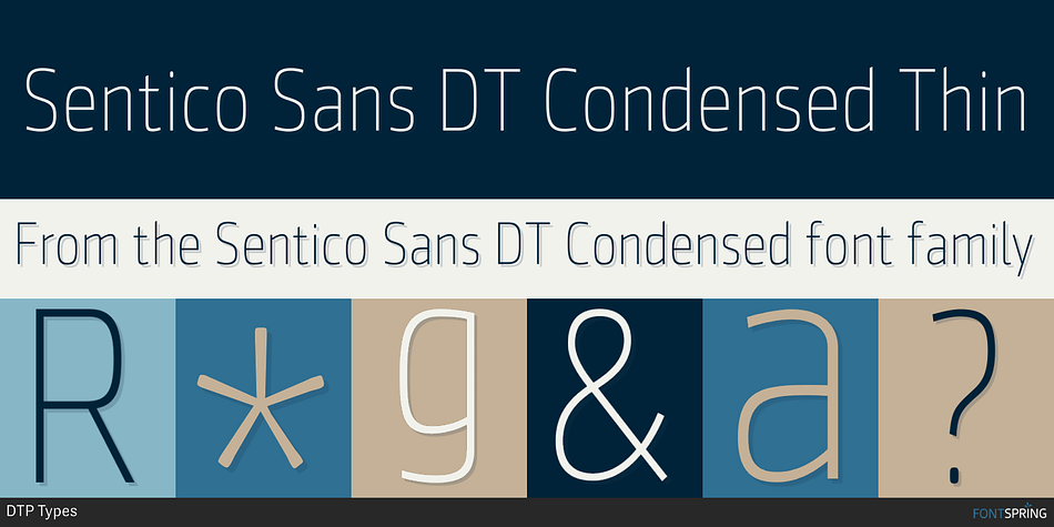 Sentico Sans DT Condensed Thin Font