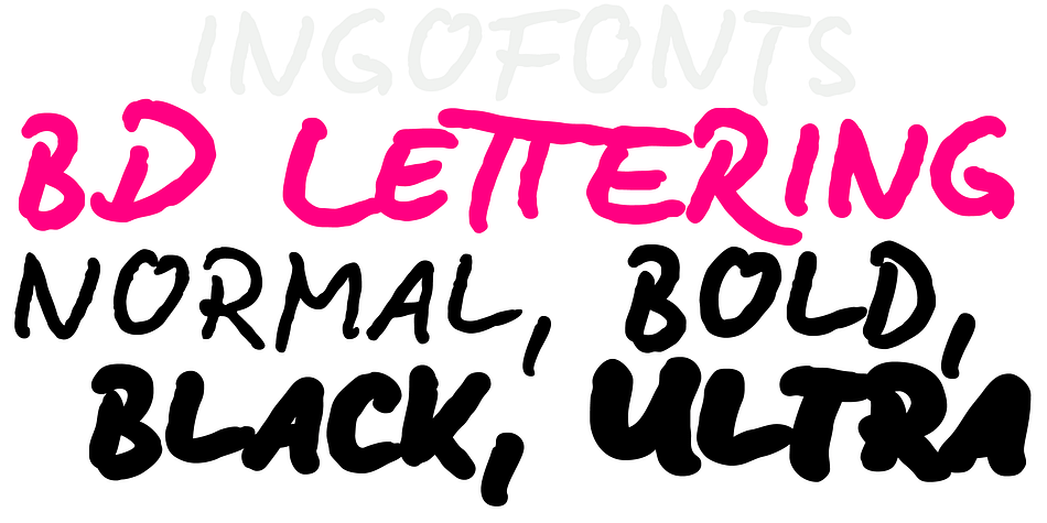 BD Lettering Pro Font