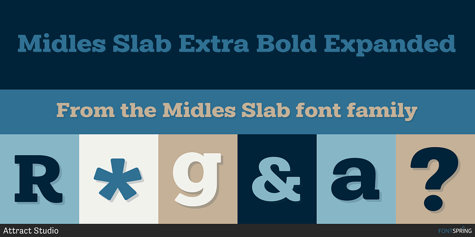 Midles Slab Extra Bold Expanded Font