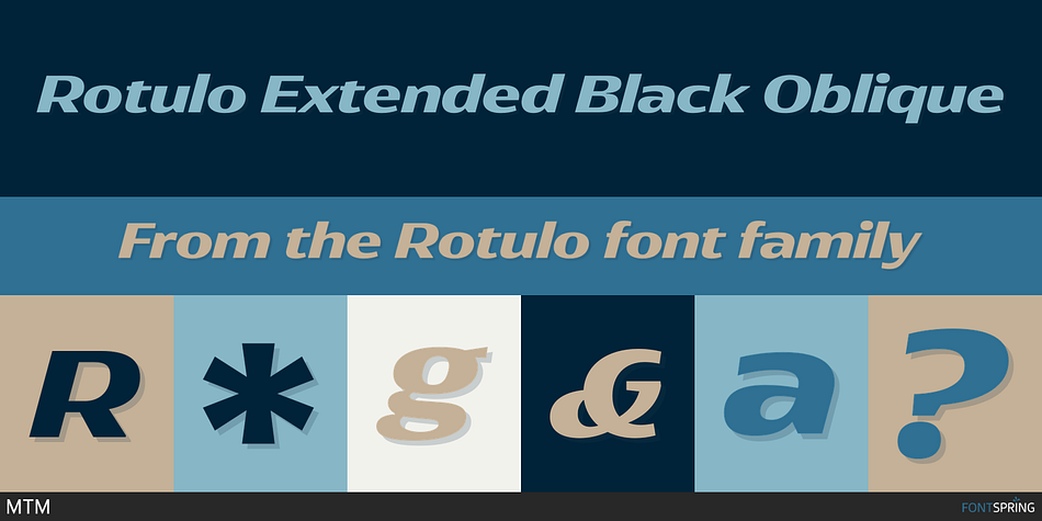 Rotulo Extended Black Oblique Font