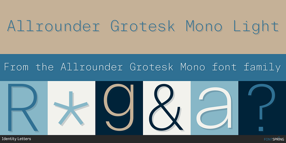 Allrounder Grotesk Mono Light Font
