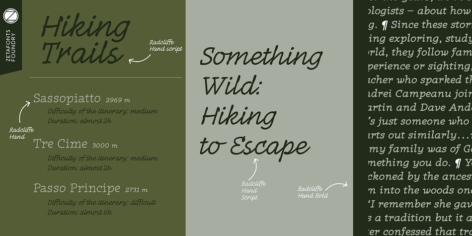 Radcliffe Hand Font Family by Zetafonts - Fontspring