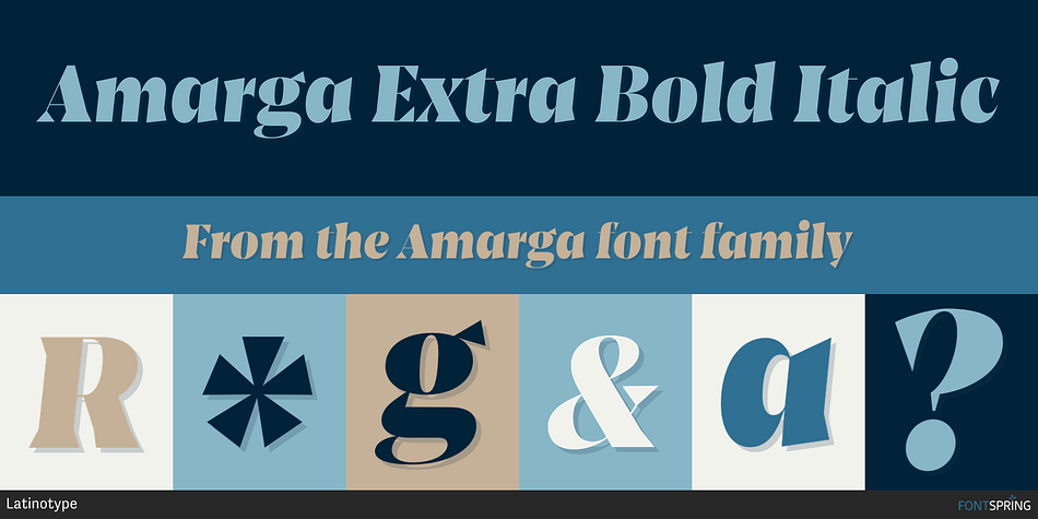 Amarga Extra Bold Italic Font