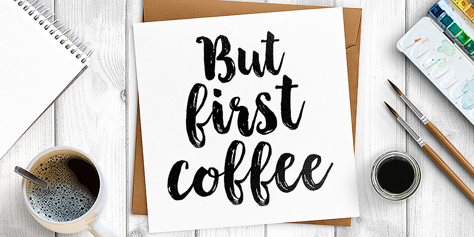 Black and White Font