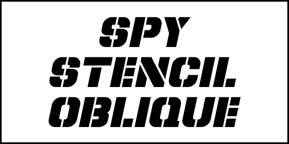 Spy Stencil JNL Font
