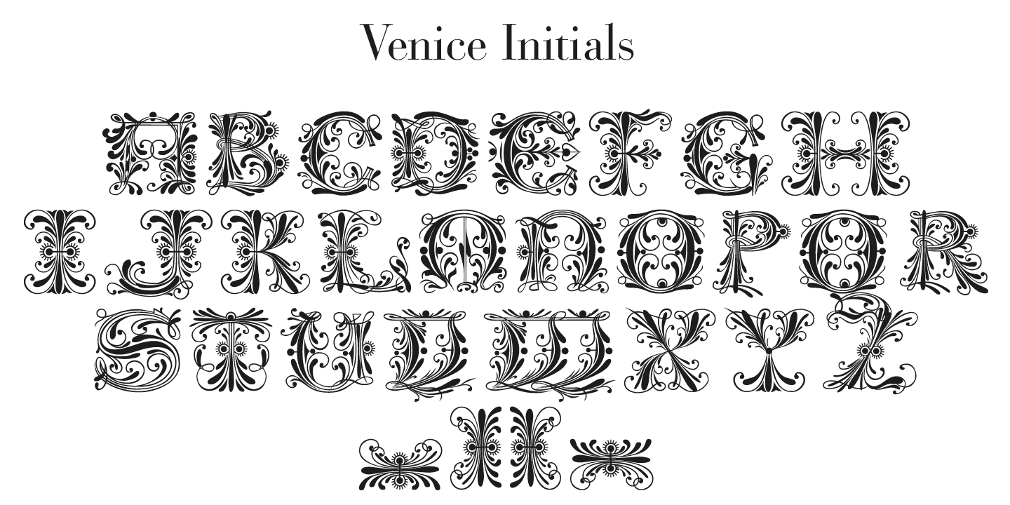 Venice Initials Font