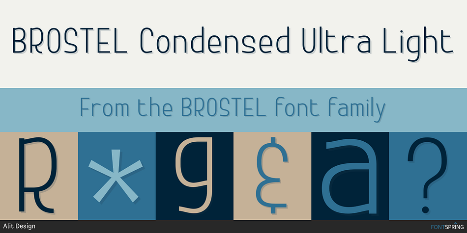 BROSTEL Condensed Ultra Light Font