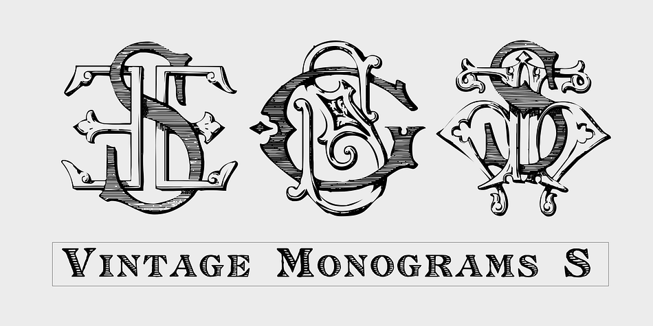 Vintage Monograms S Font