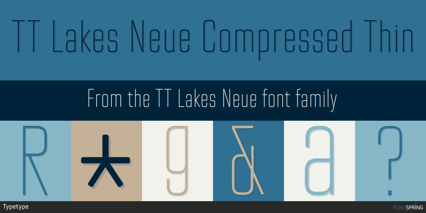 TT Lakes Neue Compressed Font