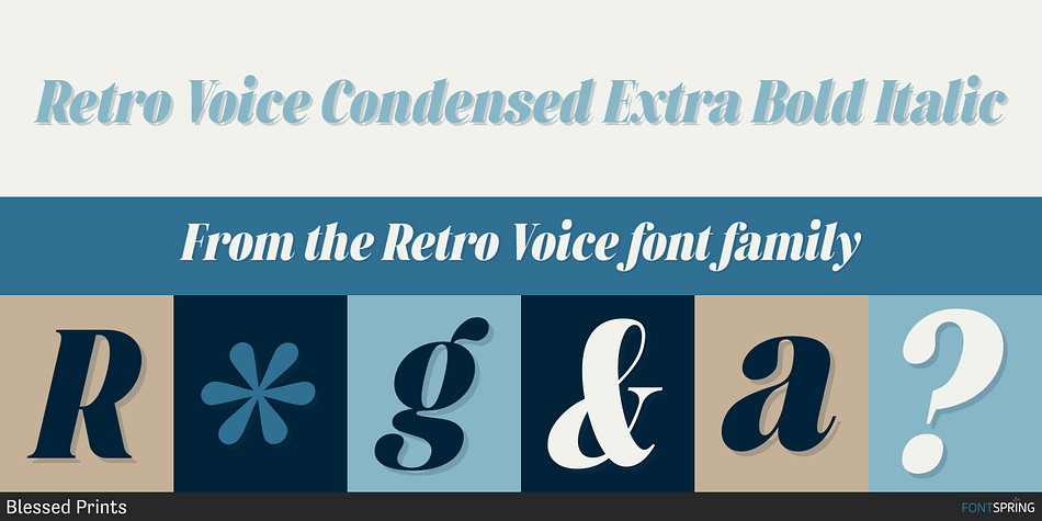 Retro Voice Condensed Extra Bold Italic Font