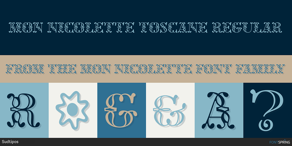 Mon Nicolette Toscane Regular Font