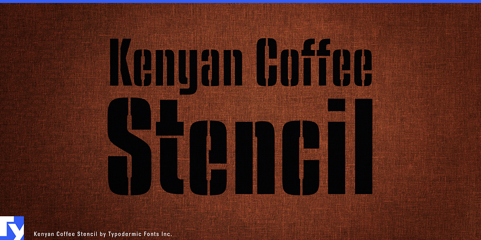 Kenyan Coffee Stencil Font