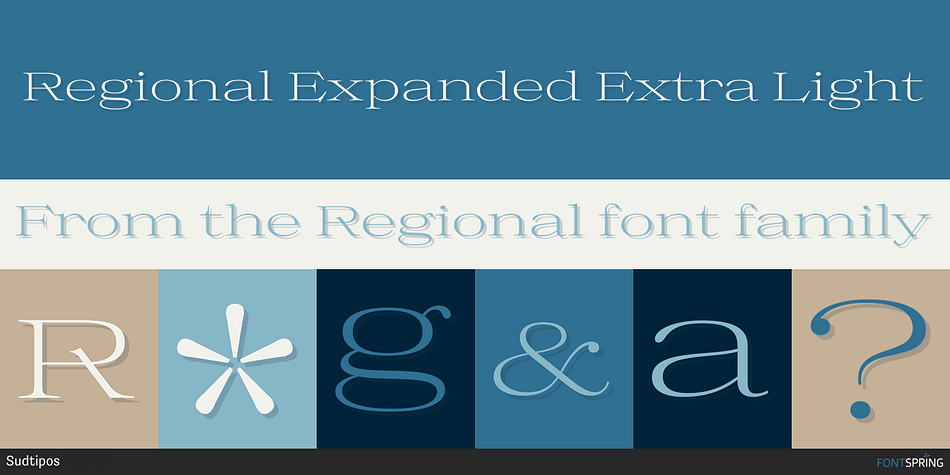 Regional Expanded Extra Light Font