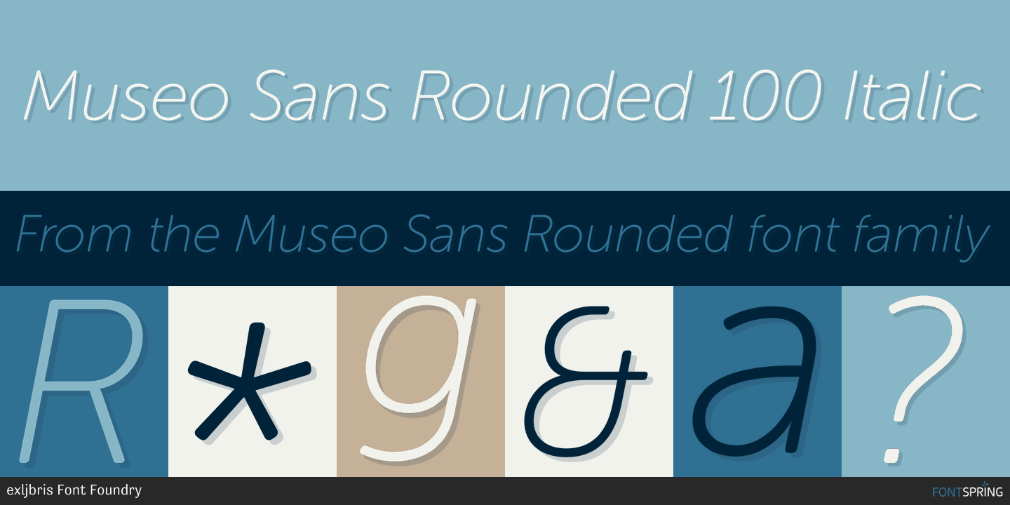 Museo Sans Rounded Italic Font