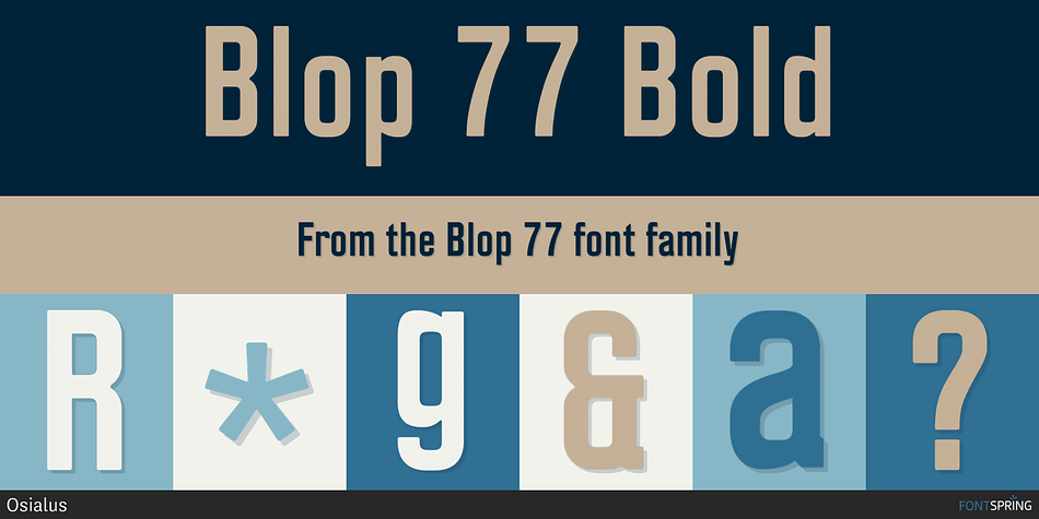 Blop 77 Bold Font