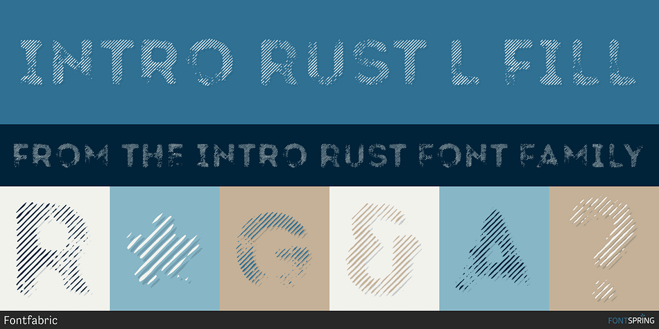 Intro Rust Line Font