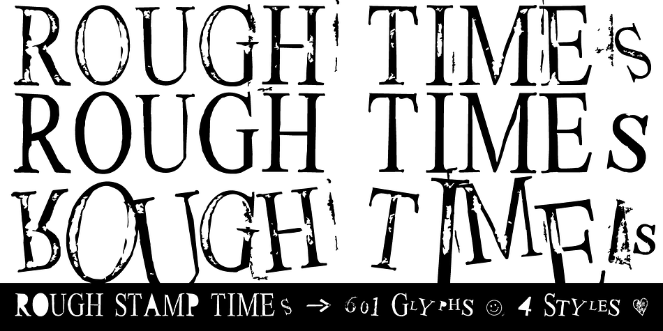 Rough Stamp Times Font