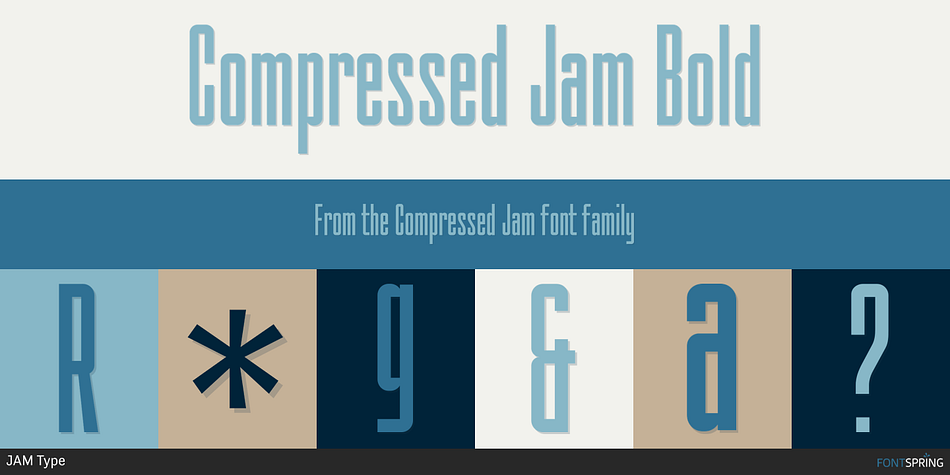 Compressed Jam Bold Font