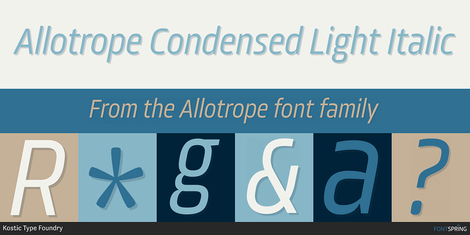 Allotrope Condensed Font