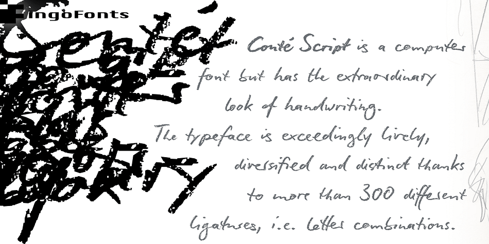 Conté Script Plus Font