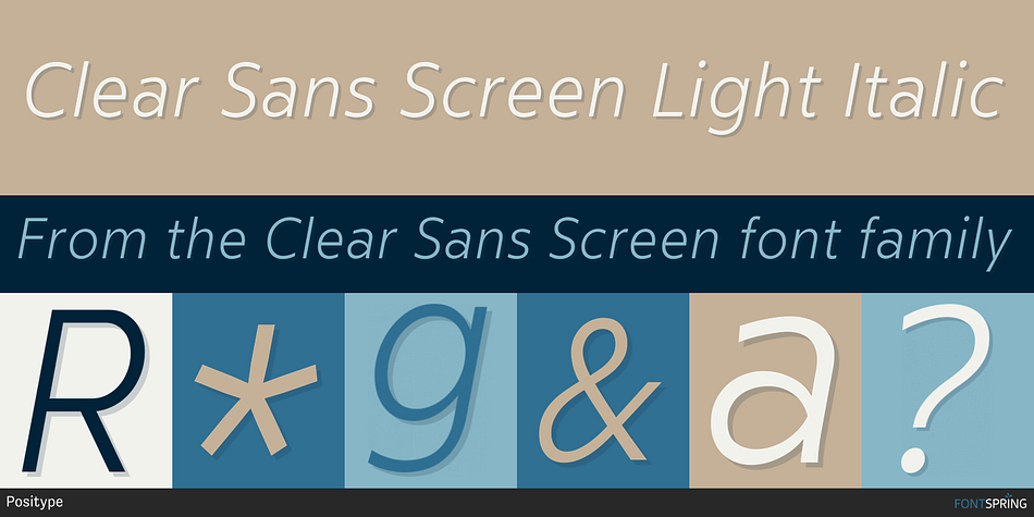Clear Sans Screen Font