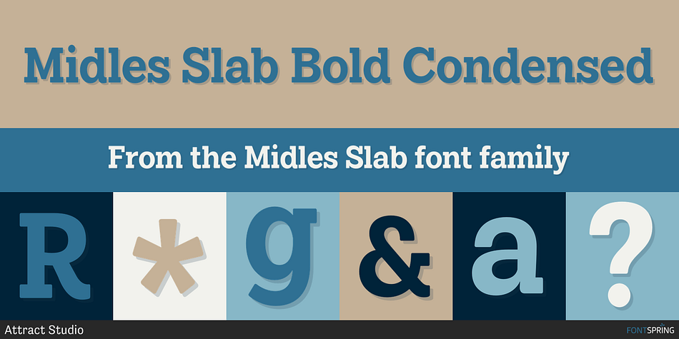 Midles Slab Bold Condensed Font
