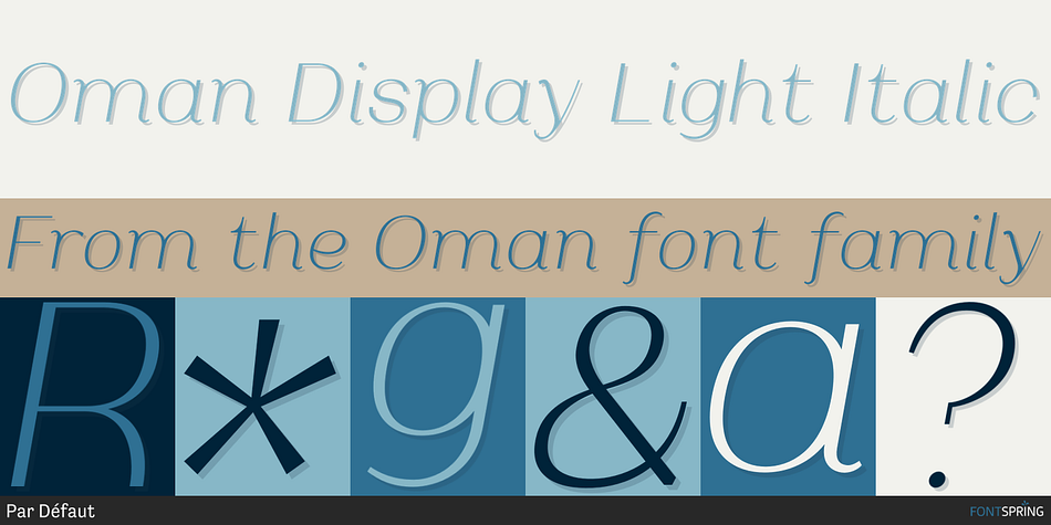 Oman Display Light Italic Font