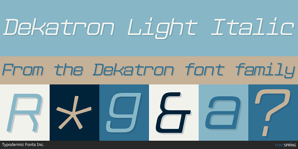 Dekatron Light Italic Font