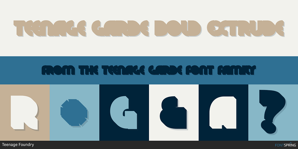 Teenage Garde Bold Extrude Font