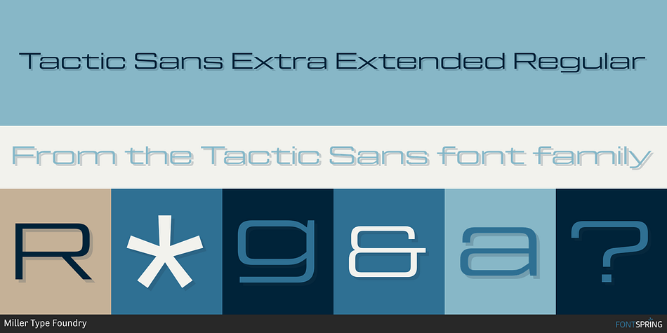Tactic Sans Extra Extended Width Font