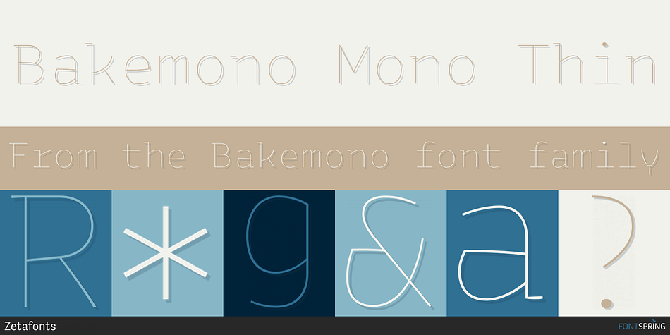 Bakemono Mono Thin Font